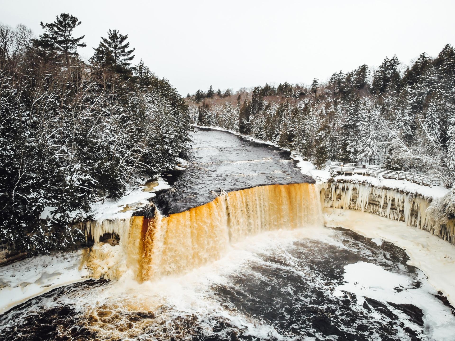 Experience a tranquil Tahquamenon Falls in the winter | Tahquamenon Country